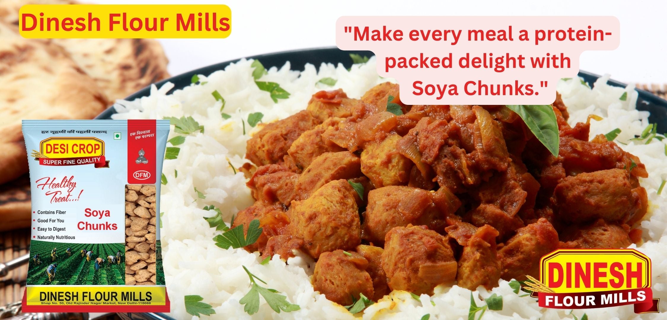 Healthy meat substitute for a healthier you - Soya Chunks – Dinesh ...