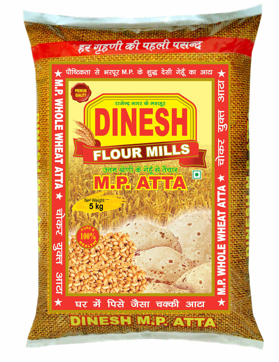 Buy Atta 5Kg Prepared from Best MP Wheat at better price – Dinesh Flour ...