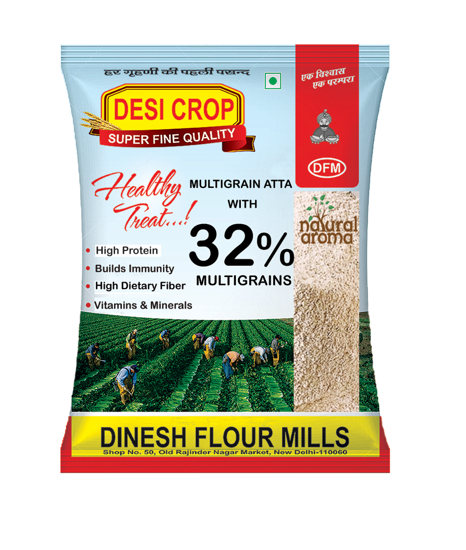 Buy Multigrain Atta Online with 32% Multi Grains – Dinesh Flour Mills